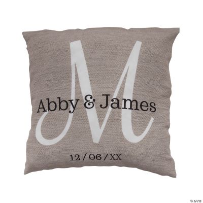 Personalized Monogram & Names Throw Pillow