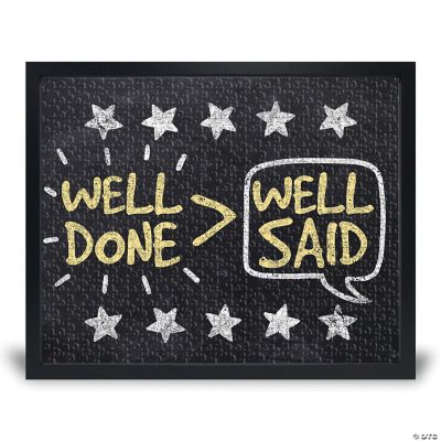Creative Gallery "Well Done Chalkboard Yellow" 16x20 Puzzle & Puzzle ...