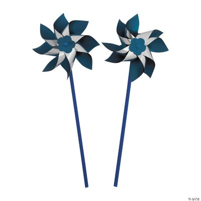 6" x 12" Promote You Metallic Plastic Pinwheels Assortment - 12 Pc ...