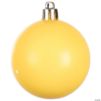 Vickerman Shatterproof 2.4" Yellow Shiny Ball Christmas Ornament, 24 ...