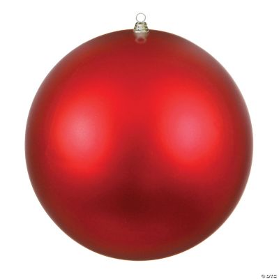 Vickerman Shatterproof 20" Giant Matte Red Ball Christmas Ornament ...