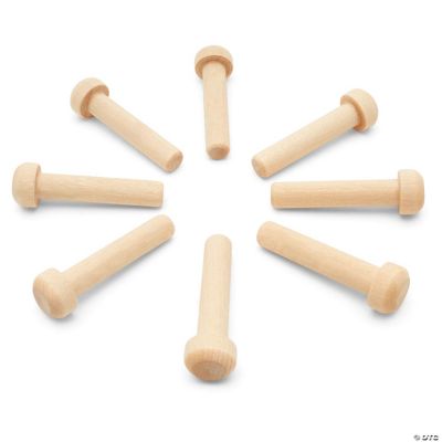 Woodpeckers Crafts, DIY Unfinished Wood 1-1/4" Axle Peg, Pack of 50 ...