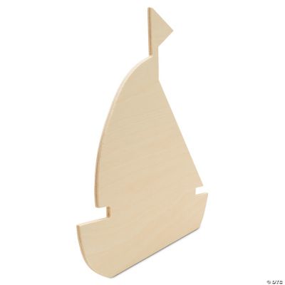 Woodpeckers Crafts, DIY Unfinished Wood 12" Sailboat Cutouts, Pack of 3 ...