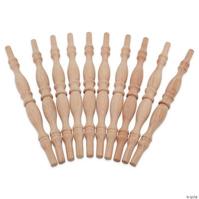 Woodpeckers Crafts, DIY Unfinished Wood 9" Oak Spindle, Pack of 12 ...