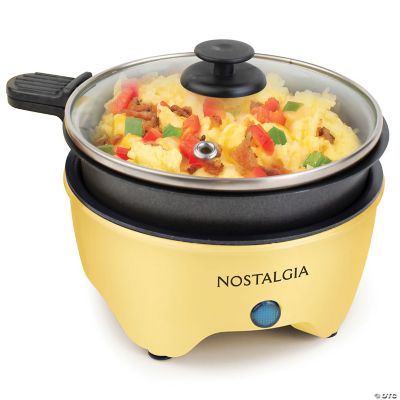 Nostalgia My Mini Personal Electric Skillet, Yellow | Oriental Trading