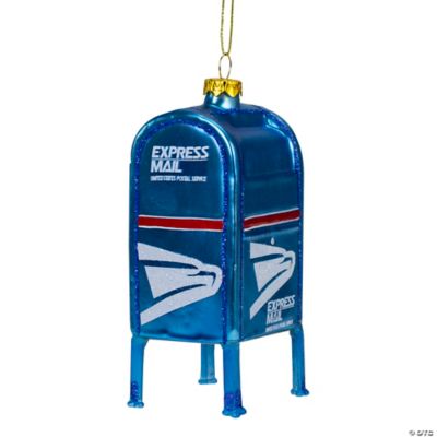 Northlight 4.5" Express Mail USPS Mailbox Glass Christmas Ornament