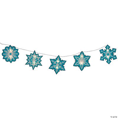 Blue and White Snowflake Christmas Clear String Light Set, 10 Count ...