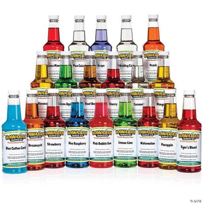 Hawaiian Shaved Ice Syrup 20 Pack, Pints | Oriental Trading