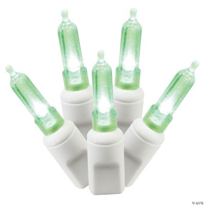 Vickerman 100 Green Italian LED Single Mold Light on White Wire, 34 ...