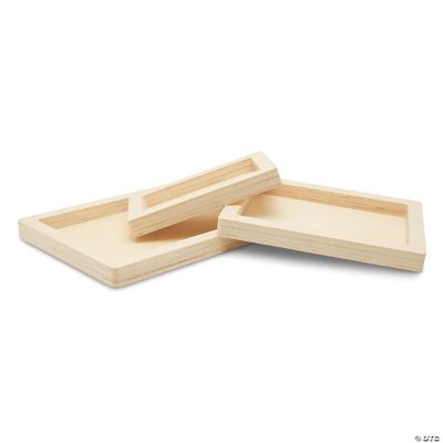 Woodpeckers Crafts, DIY Unfinished Wood Set of 3 Rectangle Cradled ...