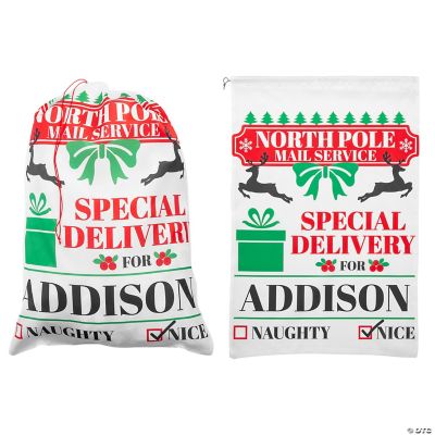 Personalized Special Delivery Santa Gift Sack | Oriental Trading