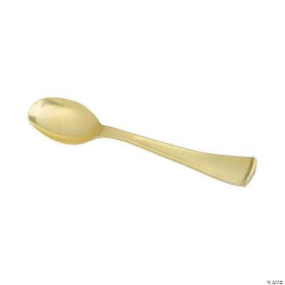 Kaya Collection Gold Disposable Plastic Serving Spoons (60 Serving ...