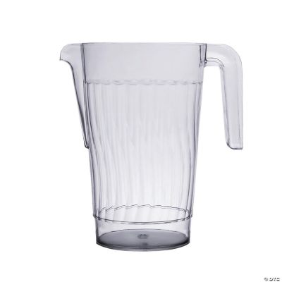 Kaya Collection 52 oz. Clear Round Plastic Disposable Pitchers (24 ...