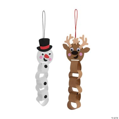 5 3/4" x 13 1/2" Christmas Character Paper Chain Craft Kit - Makes 12