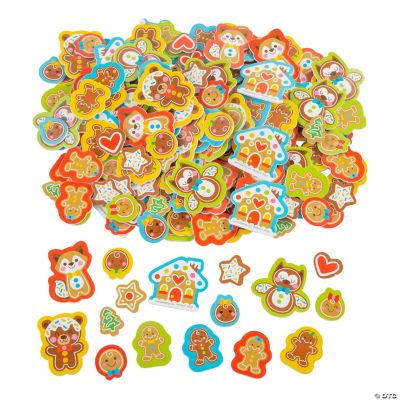 Bulk 300 Pc. Gingerbread Self-Adhesive Shapes - Discontinued