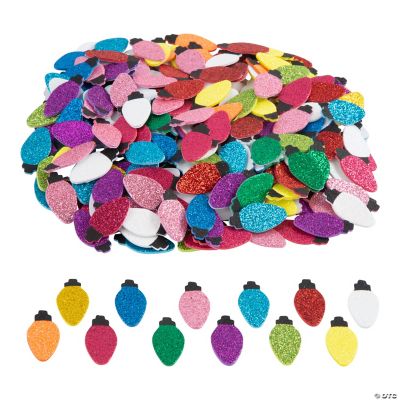 Bulk 300 Pc. Christmas Lights Self-Adhesive Foam Shapes - Discontinued