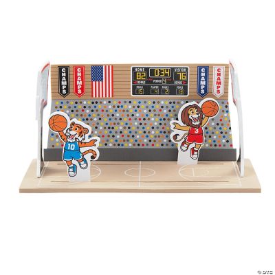 3D Tabletop Basketball Court Craft Kit - Makes 12 | Oriental Trading