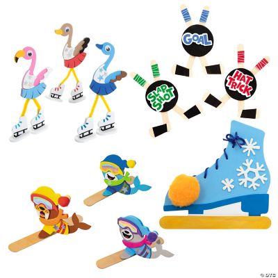 Bulk 48 Pc. Winter Sports Craft Kit Assortment – Makes 48