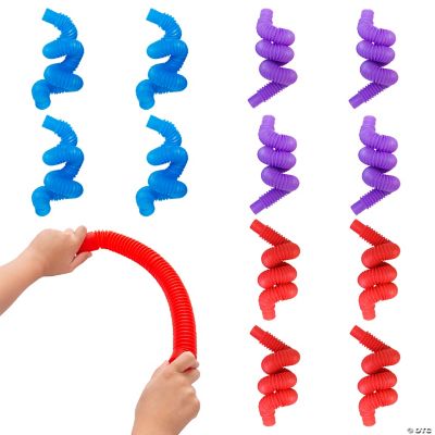 Solid Color Expanding Tube Fidget Toys - 12 Pc. | Oriental Trading