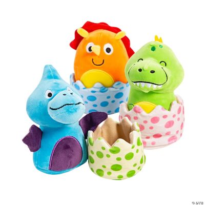 5 1/2" Sensory Stuffed Dinosaurs in Eggs - 3 Pc. - Discontinued