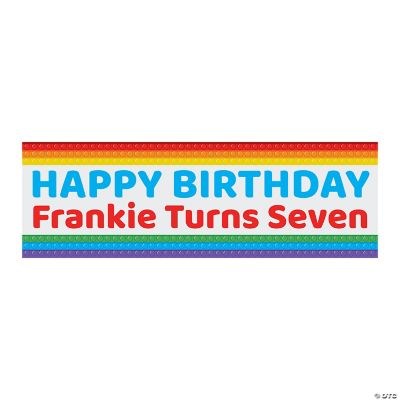 Personalized Lotsa Pops Pop Fidget Toy Party Banner - Small | Oriental Trading