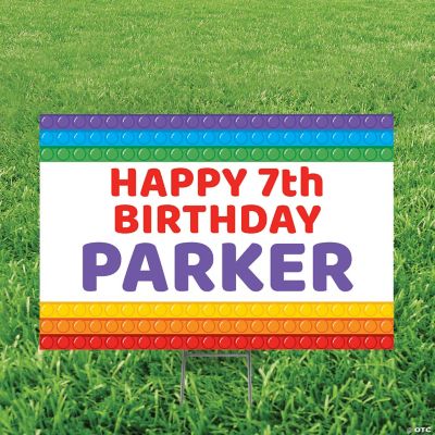 16" x 24" Personalized Lotsa Pops Pop Fidget Toy Party Yard Sign ...