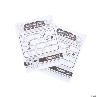Nativity Bible Verse Decoder Activity Books - 12 Pc. - Discontinued
