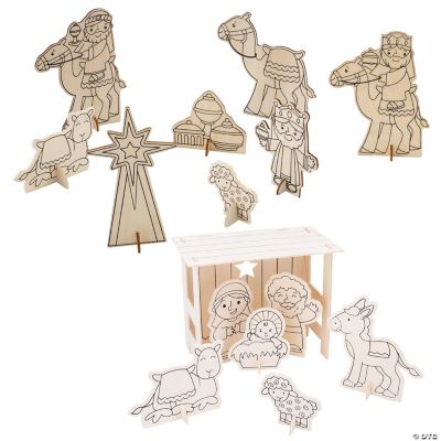 Color Your Own Nativity Playset Craft Kit - Makes 24