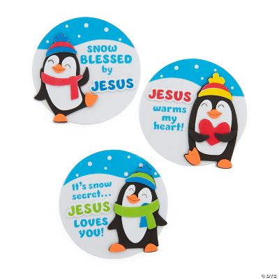 Religious Winter Penguin Magnet Craft Kit - Makes 12 - Discontinued