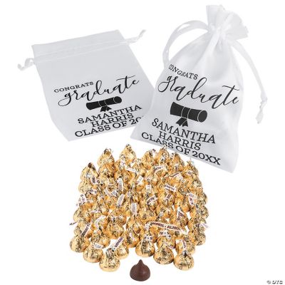 Bulk 424 Pc. Personalized Graduation Candy Favor Bag Kit for 24 ...