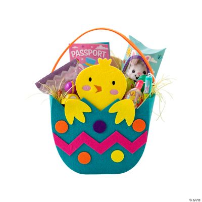 Teal Filled Easter Basket