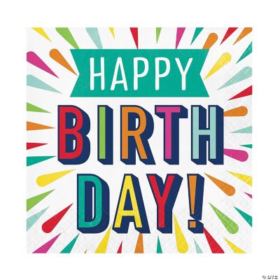 Birthday Burst Luncheon Napkins - 16 Pc. | Oriental Trading