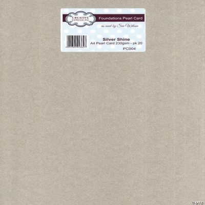 Creative Expressions Foundation A4 Pearl Cardstock 230gsm pk 20 Silver ...