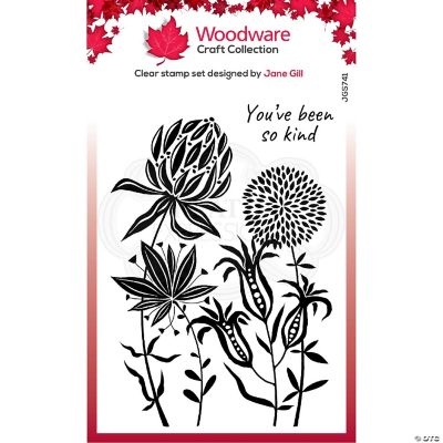 Woodware Craft Collection Woodware Clear Singles Autumn Flowers 4 in x ...