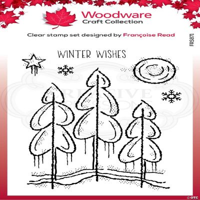 Woodware Craft Collection Woodware Clear Singles Winter Trees 4 in x 6 ...