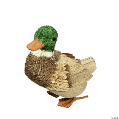 11.5" Tan Brown and Green Decorative Standing Duck Spring Table Top ...