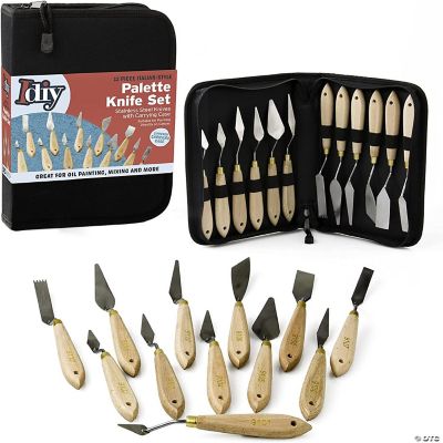 Palette Painting Knife Set 12 Pack with Carrying Case- Stainless Steel ...