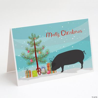 Caroline's Treasures Christmas, Devon Large Black Pig Christmas ...