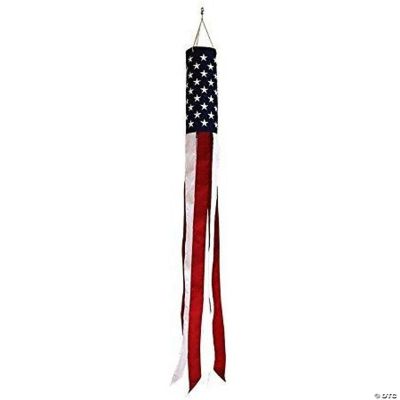 USA Flag Windsock Patriotic Hanging Decoration 210D Embroidered ...