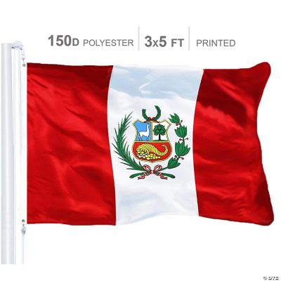 Peru Peruvian Flag 150D Printed Polyester 3x5 Ft | Oriental Trading