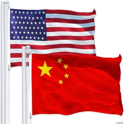 G128 Combo Pack USA American Flag 3x5 Ft 150D Printed Stars & China ...