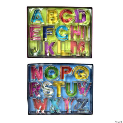 R&M International Alphabet Deluxe Cookie Cutter Set | Oriental Trading