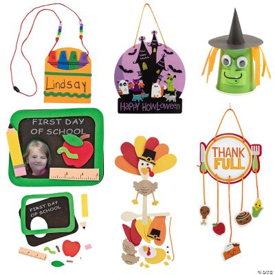 Bulk Fall Holiday Craft Kit Assortment - Makes 72