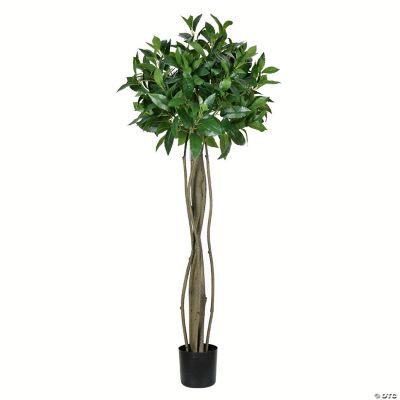 Vickerman 4' Artificial Potted Bay Leaf Topiary | Oriental Trading