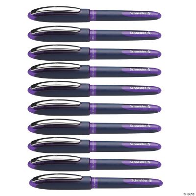 Rediform One Business Rollerball Pens, 0.6mm, Violet, Pack of 10
