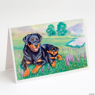 Caroline's Treasures Rottweiler Greeting Cards and Envelopes Pack of 8 ...