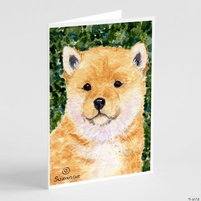 Caroline's Treasures Shiba Inu Greeting Cards and Envelopes Pack of 8 ...