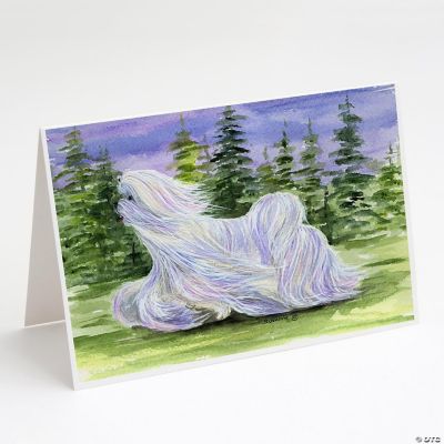 Caroline's Treasures Maltese Greeting Cards and Envelopes Pack of 8, 7 ...