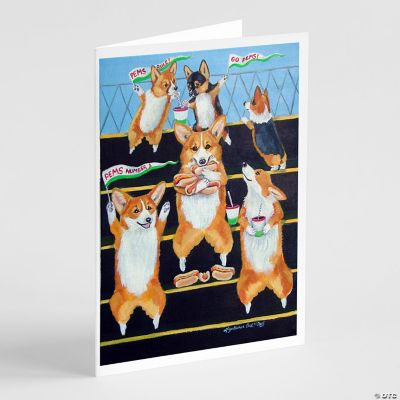 Caroline's Treasures Go Team Corgi Pembroke Greeting Cards and ...