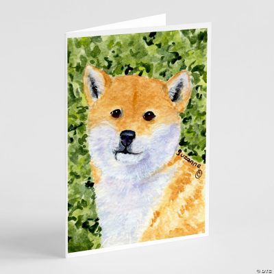 Caroline's Treasures Shiba Inu Greeting Cards and Envelopes Pack of 8 ...